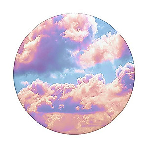 Aesthetic Pastel Pink Lavender Purple Clouds Dreamy Sky PopSockets PopGrip: Swappable Grip for Phones & Tablets