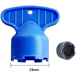 5 pcs/Set 2.2GPM Cache Faucet Aerator Key with 5 Pieces Faucet Aerator Removal Wrench Tool Practical Design, as shown