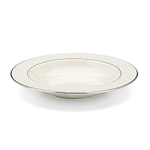 Lenox Pearl Innocence Rimmed, Pasta/Soup Bowl, Ivory
