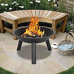 ZLXDP 22inch Reusable Campfire Pot Portable Outdoor Garden Easy Lighting Fire Pits Travel Camping Tank Heating Fire Box Home Uesd