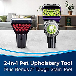 Bissell ProHeat 2X Revolution Max Clean Pet Pro Full-Size Carpet Cleaner, 1986, with Antibacterial Formula and Bonus 3" Tough Stain Tool