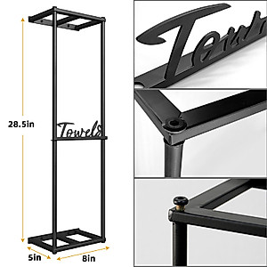28" Wall Towel Rack for Bathroom Towel Rack Wall Mounted Towel Holder for Rolled Bath Towels,New Upgrade 3 Bars Towel Rack (28" with alphanumeric)