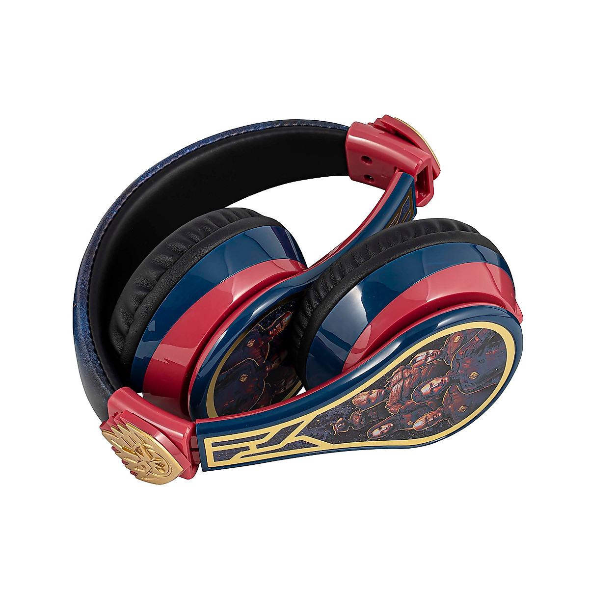 eKids Guardians of The Galaxy Kids Bluetooth Headphones, Wireless Headphones with Microphone Includes Aux Cord, Volume Reduced Kids Foldable Headphones for School, Home, or Travel