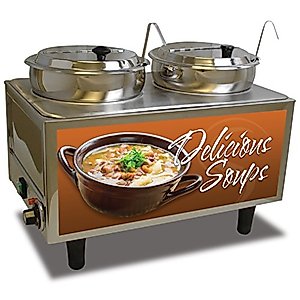 Benchmark USA 51072S Soup Station Warmer, 17" H, 13" W, 21" L, Stainless Steel