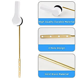 iFealClear 3 Inch Rubber Toilet Flappers Compatible with Gerber 99-788 & Universal Sold Brass Toilet Tank Flush Lever Replacement, High Performance- Long Lasting, Easy to Install, Blue & White