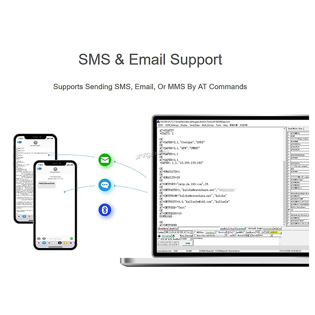 GSM GPRS Bluetooth HAT Based on SIM800C Wireless Internet Compatible with Raspberry Pi 2 3 4 Model B B+ Zero W WH @XYGStudy