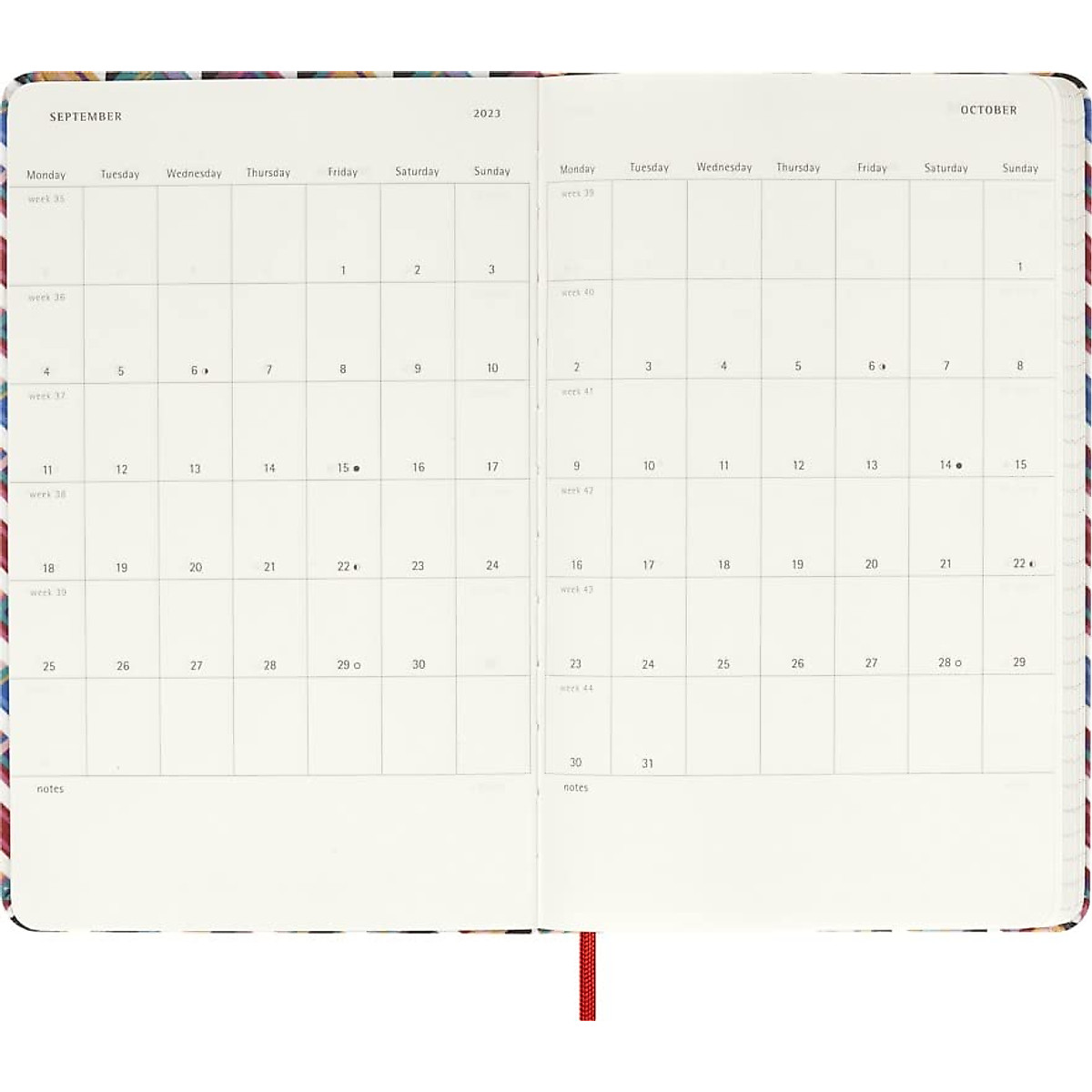 Moleskine Limited Edition 2023 Weekly Notebook Planner Missoni, 12M, Large, Zig Zag Textile, Hard Cover (5 x 8.25)