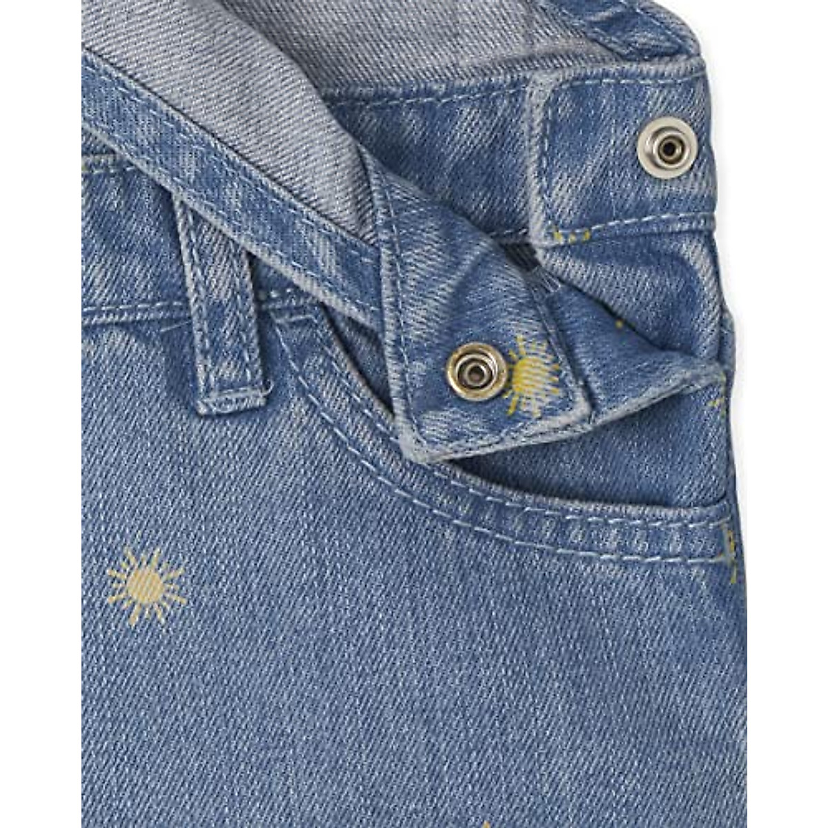 The Children's Place Baby and Toddler Girls Shortalls, Sun Denim, 12-18 Months