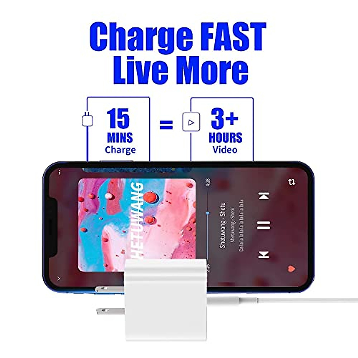 MFi Certified iPhone Fast Charger 20W USB C Kit 2-Pack