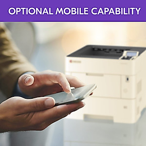 Kyocera ECOSYS PA5500x Monochrome Laser Printer, 57 ppm, 600 x 600 dpi and Up to Fine 1200 dpi, 600 Sheet Tray, 100 Sheet MPT, Duplex, 5 Line LCD w/Hard Key Panel, Gigabit Ethernet, USB, 512 MB