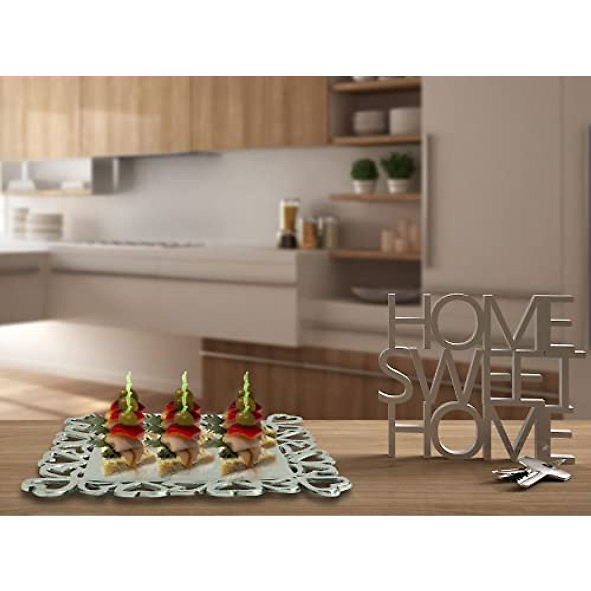 Appetizer Serving Tray Food Platter - 11.82" x 11.82" Heart Metal Fruit Platter Tray for Parties, Dessert Platters for Weddings, Candle Tray, Heart Plates