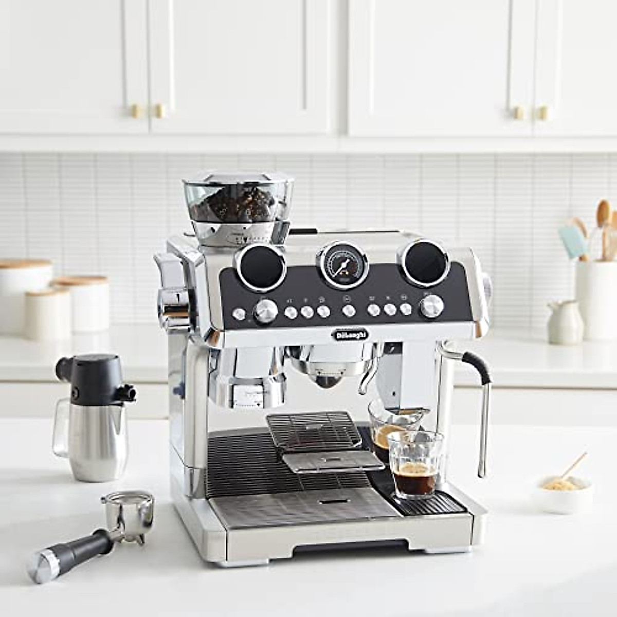 De'Longhi EC9665M La Specialista Maestro Espresso Machine, Stainless Steel, Silver,Black