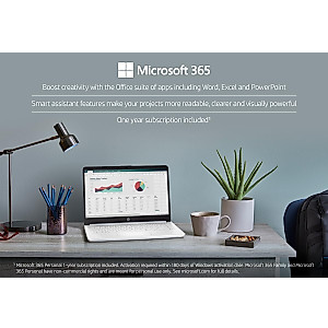 HP 14" Ultra Light Laptop for Student & Home (Intel Quad-Core N4120, 8GB RAM, 128GB(64GB + 64GB SD), 1-Year Office 365) 11-Hrs Long Battery Life, Webcam, WiFi, Win 11 Home in S Mode - Snow White