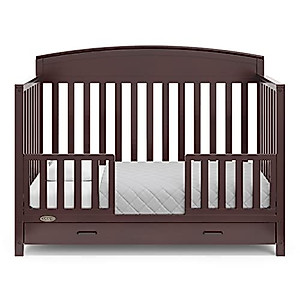 Graco Benton 5-in-1 Convertible Crib with Drawer (Espresso) - Converts from Baby Crib to Toddler Bed, Daybed and Full-Size Bed, Fits Standard Full-Size Crib Mattress, Adjustable Mattress Support Base