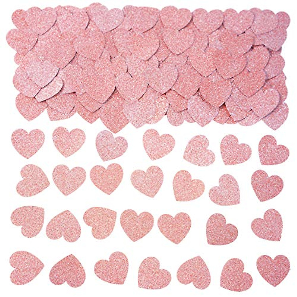 Rose Gold Wedding Party Love Heart Table Confetti - Valentines Party Table Scatter Confetti Bridal Shower Engagement Bachelorette Party Favors Confetti Decorations, 200pc