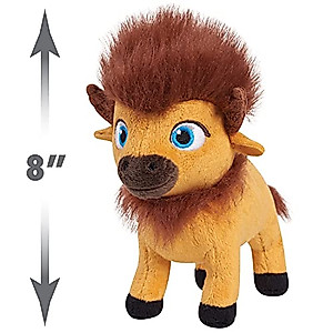 Netflix Ridley Jones 8-Inch Collectible Plush Stuffed Animal, Fred, Bison, Soft Plushie, Kids Toys for Ages 3 Up by Just Play