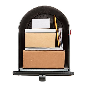 Gibraltar Mailboxes Stanley Extra-Large Capacity Galvanized Steel Grey, Post-Mount Mailbox, ST200000