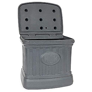 FCMP Outdoor All Weather Outdoor Salt and Sand Storage Bin, Granite Grey