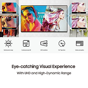 SAMSUNG 75-Inch BE75T-H Pro TV | Commercial | Easy Digital Signage Software | 4K | HDMI | USB | TV Tuner | Speakers | 250 nits, Black