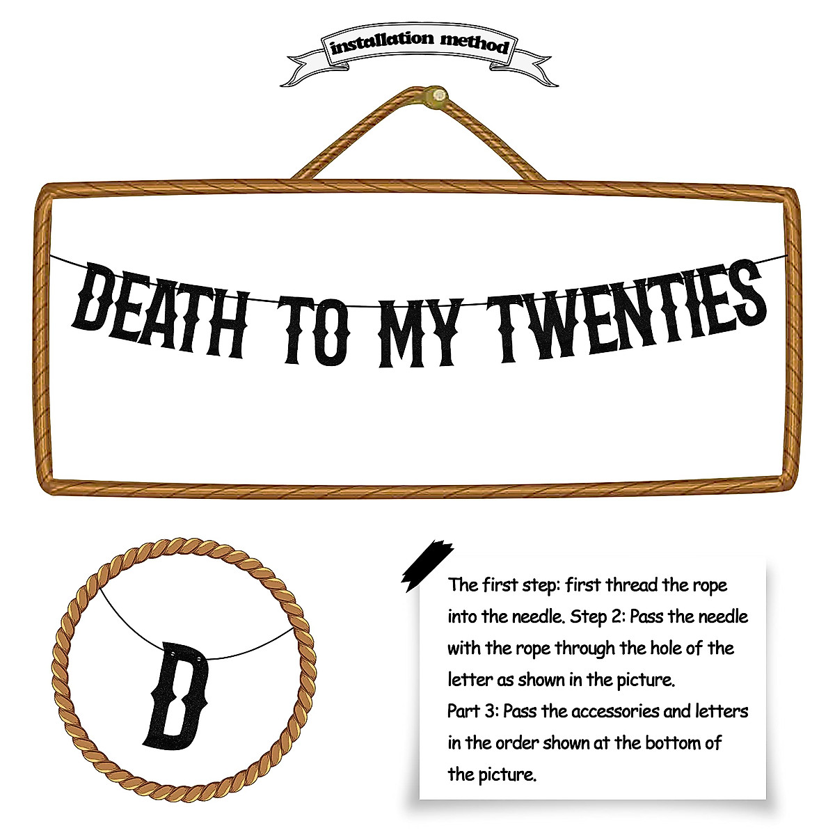 Death to My Twenties Banner Black Glitter, 30th Birthday Banner, Rip 20s Birthday Decorations, Death to My 20s Decorations, 30th Birthday Decorations, Death to My Youth 30th Birthday Decorations