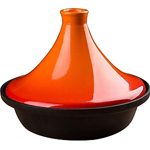 MYYINGBIN Moroccan Tagine Cast Iron Pot Resistant to Dry Burning High Tightness No Cracking Easy to Clean Tagine Pot for Medium to Extra Large Cooking