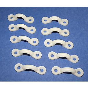 Nylon Deck Loop, Pad Eye, Tie Down, Kayak Deck Loops, White, 10 Pieces