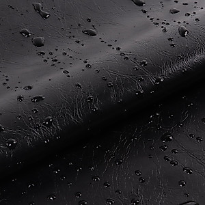 Soft Waterproof PU Faux Leather Fabric,Odorless Marine Synthetic Material,Easy to Clean and Tear Resistant for Cover,Repair,Renovate 1mm (52inchx78inch, Black)