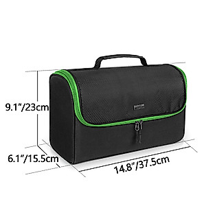 Trunab Game Disc Case Hold Up to 24 Discs, Portable Storage Bag Gaming Disk Organizers, Compatible with Xbox 360/Xbox One/Xbox Series X/S/PS4/PS4 Pro/PS3/PS5, Green (Patent Design)