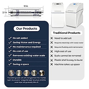 Whole House Water Filtration System, Central Water Softener, Reusable Pure Physical Type Salt-Free Water Softener, Ten Years Scale Inhibition Without Scaling, Joint US and Chinese Tech.