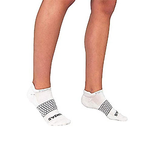 Bombas Women's Original's White Ankle Socks, Size Medium