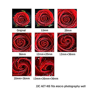 JJC F Mount Auto Focus Macro Extension Tube Set for Nikon D850 D750 D780 D3500 D3400 D7500 D7200 D7100 D7000 D5600 D5500 D5300 D5200 D5100 D5000 D3300 D3200 D3100 D800 D810 D700 D610 D600 D500 & More
