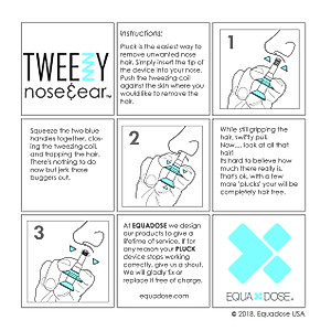 EQUADOSE Tweezy Nose & Ear Hair Remover for Men & Women, Precision Grooming Tool for Pain-Free Hair Removal, Alternative to Trimmers and Waxing Kits, Formerly Pluck, Easy and Effective Solution