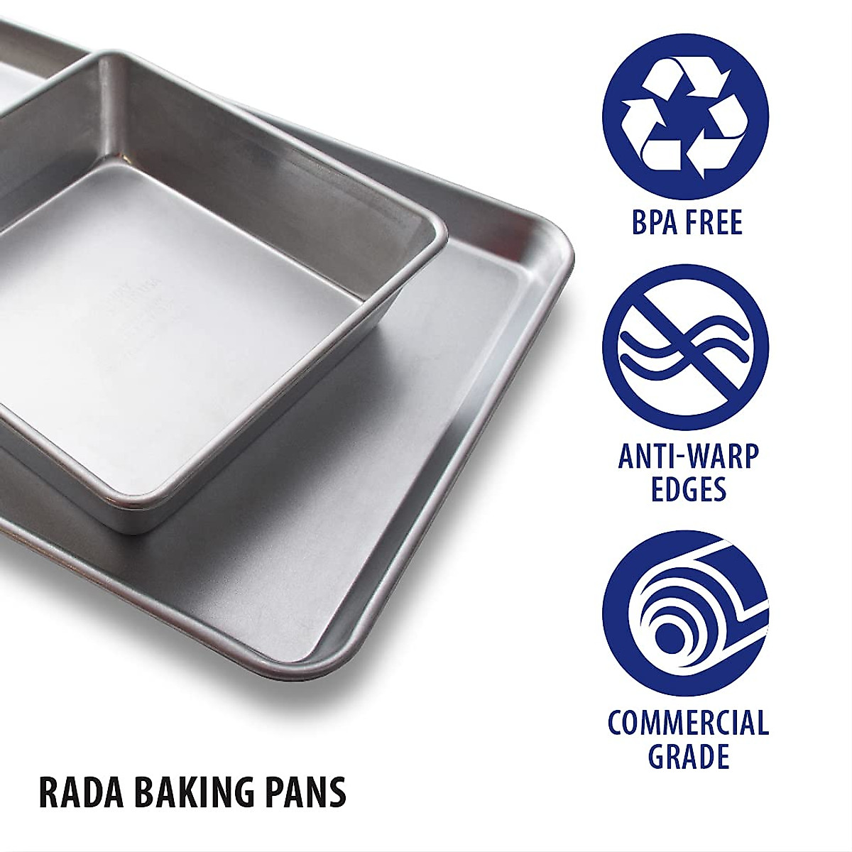 Rada Cutlery Half Sheet Pan 12.5 X 17", 2 Pack