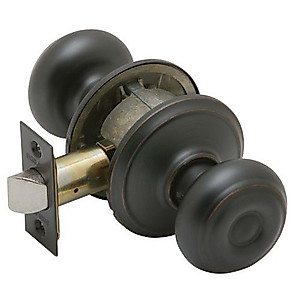 Schlage Georgian Aged Bronze Steel Passage Lockset ANSI Grade 2 1-3/4 in.