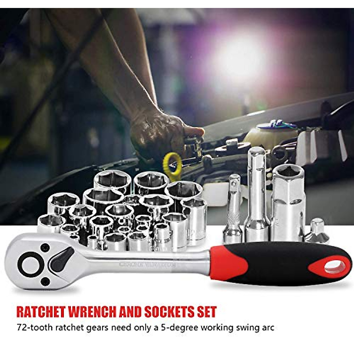 188-Piece Household Tool Kit - GETUHAND General Home/Auto Repair Hand Tool Set, Multi Tool Set with Large Mouth Opening Tool Bag with 15 Pockets