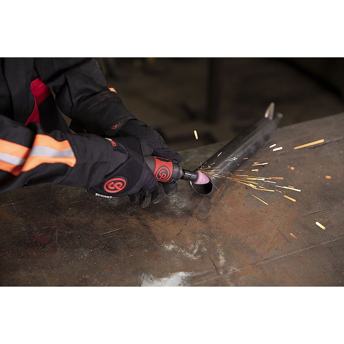 Chicago Pneumatic CP7405 - Air Straight Die Grinder Tool, Welder, Woodworking, Automotive Car Detailing, Stainless Steel Polisher, Heavy Duty, 1/4 Inch (6 mm), 0.34 HP / 250 W, 28000 RPM