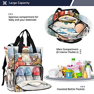 xigua Santa Claus Diaper Bag Backpack Multi Function Baby Changing Bags Waterproof Large Capacity Travel Back Pack for Mom Dad