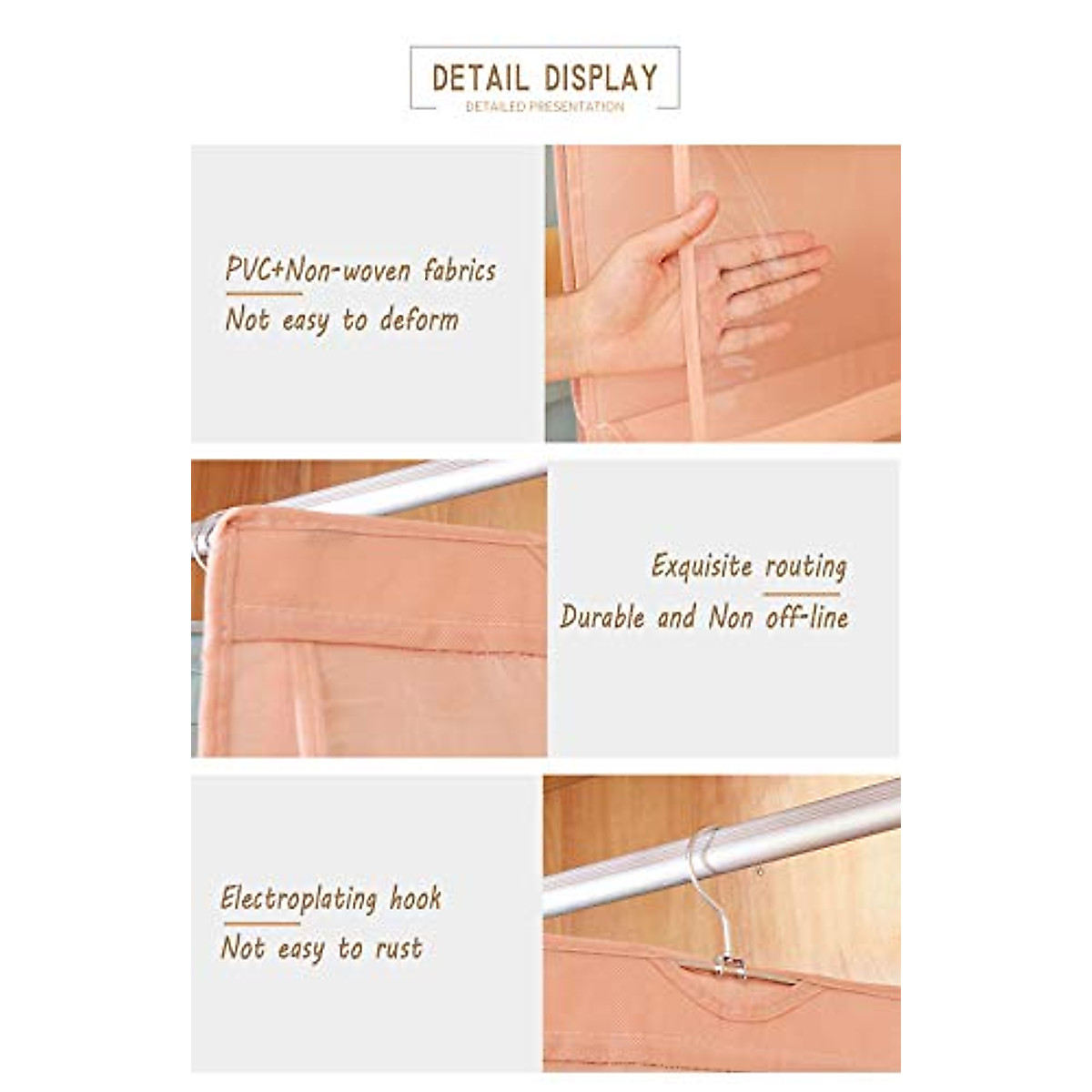 AARAINBOW 1 Pack Hanging Handbag Purse Organizer, Polyester Fiber+PVC Purse Bag Organizor 8 Pockets Wardrobe Closet Space Saving, Washable, 41L x 13.5W (B-Light Gray)