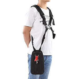 YILUFA Trimmer Harness Strap,Universal Trimmer Double Shoulder Strap Mower Nylon L-Shaped Belt for Brush Cutter Garden
