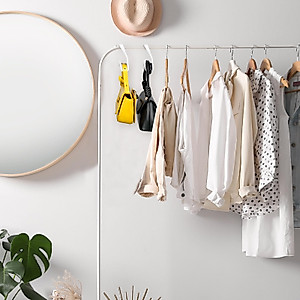 Maitys 18 Pcs Purse Hanger Hook Acrylic Bag Hanger Handbag Tote Bag Rack Holder Closet Organizer Storage for Backpacks Tote Holder Over The Closet Rod Hanger for Storing Handbags Satchels (White)