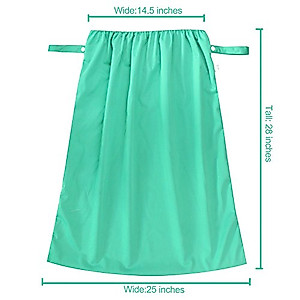 wegreeco Reusable Diaper Pail Liner for Cloth Diaper,Laundry,Kitchen Garbage Cans(2 Pack, Jade, Camellia)