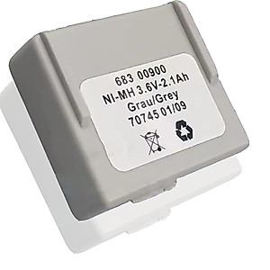 WELLVEUS 68300900 Rechargeable Battery 3.6V-2.1Ah Ni-MH Grau/Grey Battery for HETRONIC Remote Control(Pack of 2)