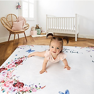 Happy Little Bubs - Baby Girl Milestone Blanket - Baby Blankets for Girls - Baby Monthly Milestone Blanket Girl - Baby Month Blanket - Milestone Blanket for Baby Girl - Baby Girl Blanket 60''x40''