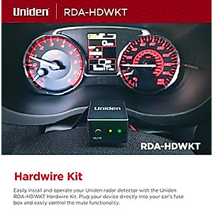 Uniden RDA-HDWKT Radar Detector Smart Hardwire Kit with Mute Button, LED Alert and Power LED, for Uniden R8, R7, R4, R3, R1, DFR9, DFR9BLK, DFR8, DFR7 and DFR6.