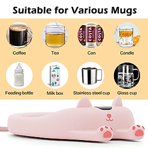 PUSEE Mug Warmer,Coffee Warmer for Desk Candle Warmer Auto Shut Off,Coffee Cup Warmer with 3 Temp Settings,Electric Beverage Warmer Plate for Coffee,Tea,Water Milk and Cocoa(Not Include Cup)