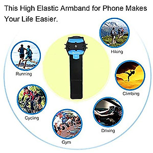 360°Rotation Sport Running Armband Cell Phone Holder for Google Pixel 8 7 6 Pixel 7a 6a, iPhone 14 13 Pro 12 11 15 Pro Max/14 Plus/XR/XS/X, Samsung Galaxy S23 S22 Ultra S23 S21 S20 Plus FE A54 A53 A33