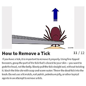 eTradewinds Tick Remover Tool Kit Tweezers & Tick Identifier Card - Hygienic All Stainless Steel Tick Removal Instrument Ideal for Human, Dog, Cat & General Pet Tick Puller w/Leather Case