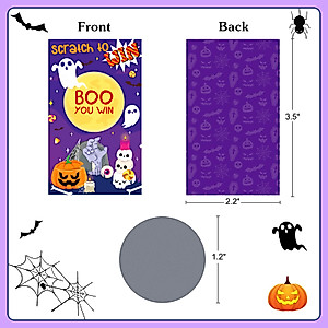 WaaHome Halloween Scratch Off Cards for Kids Adults 28 Players Ghost Scratch Off Cards for Halloween Baby Shower Birthday Party Supplies Favors Classroom Family Activities Prizes
