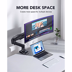 HUANUO Single Monitor Mount, 13 to 32 Inch Gas Monitor Arm