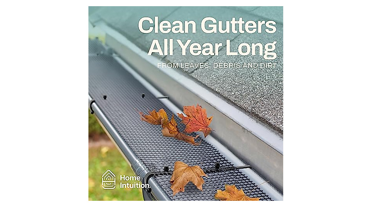 Home Intuition Gutter Guards: 2-Pack Plastic Mesh Leaf Protector